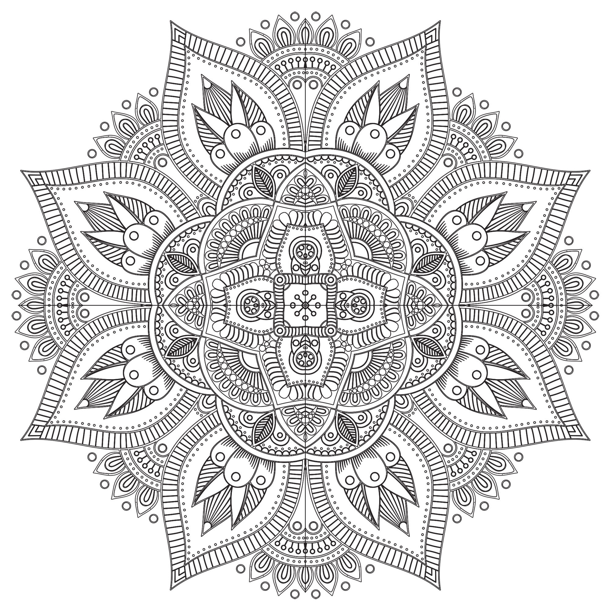 Difficult Zen & Anti-stress Mandala - 8 - Difficult Mandalas (for adults) Difficult Zen & Anti-stress Mandala - 8 - Difficult Mandalas (for adults)