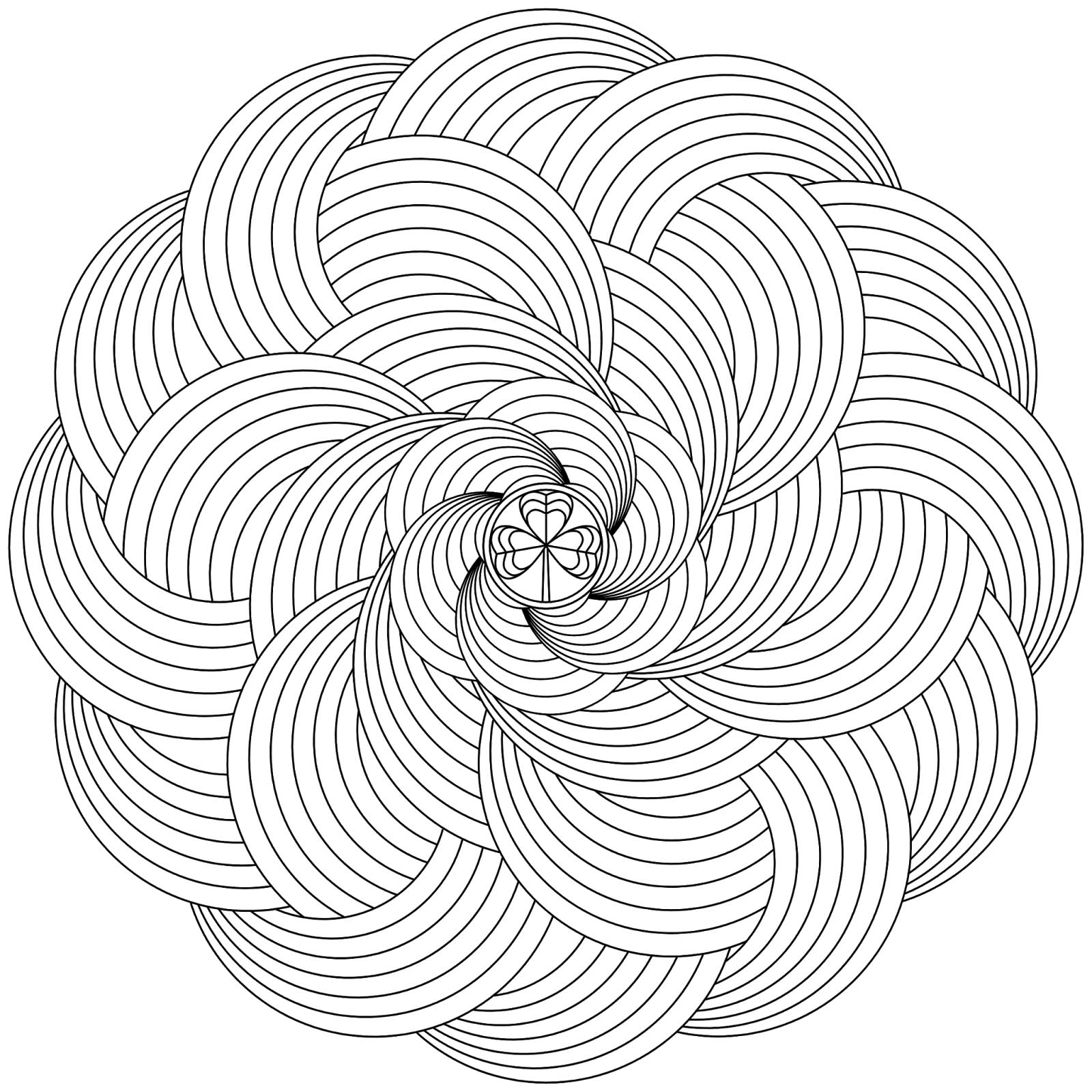Mandala with hypnotic elements - Mandalas with Geometric patterns Mandala with hypnotic elements - Mandalas with Geometric patterns