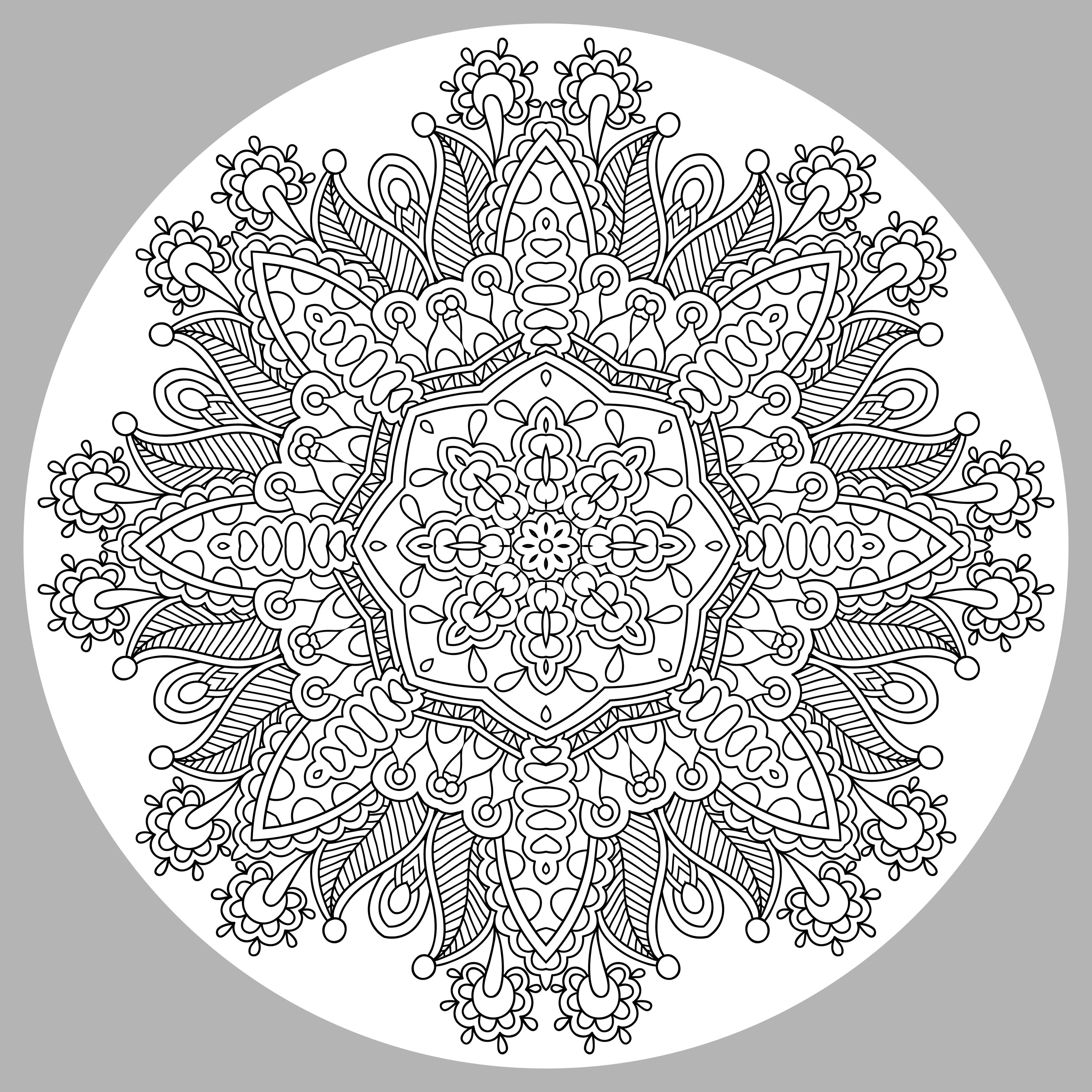 Cool Mandala with grey background - Very difficult Mandalas (for adults) Cool Mandala with grey background - Very difficult Mandalas (for adults)